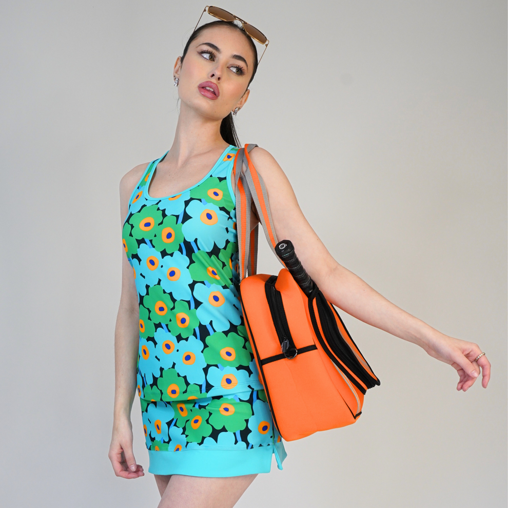 RAZORBACK TANK Flower Child & Cabo Blue – BESO Shade